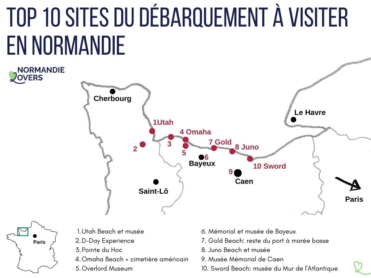 10 cartes touristiques de la Normandie (plages, villages…)